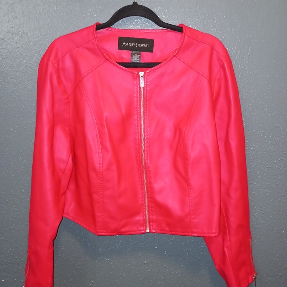 Ashley Stewart | Jackets & Coats | Ashley Stewart Red Half Jacket ...